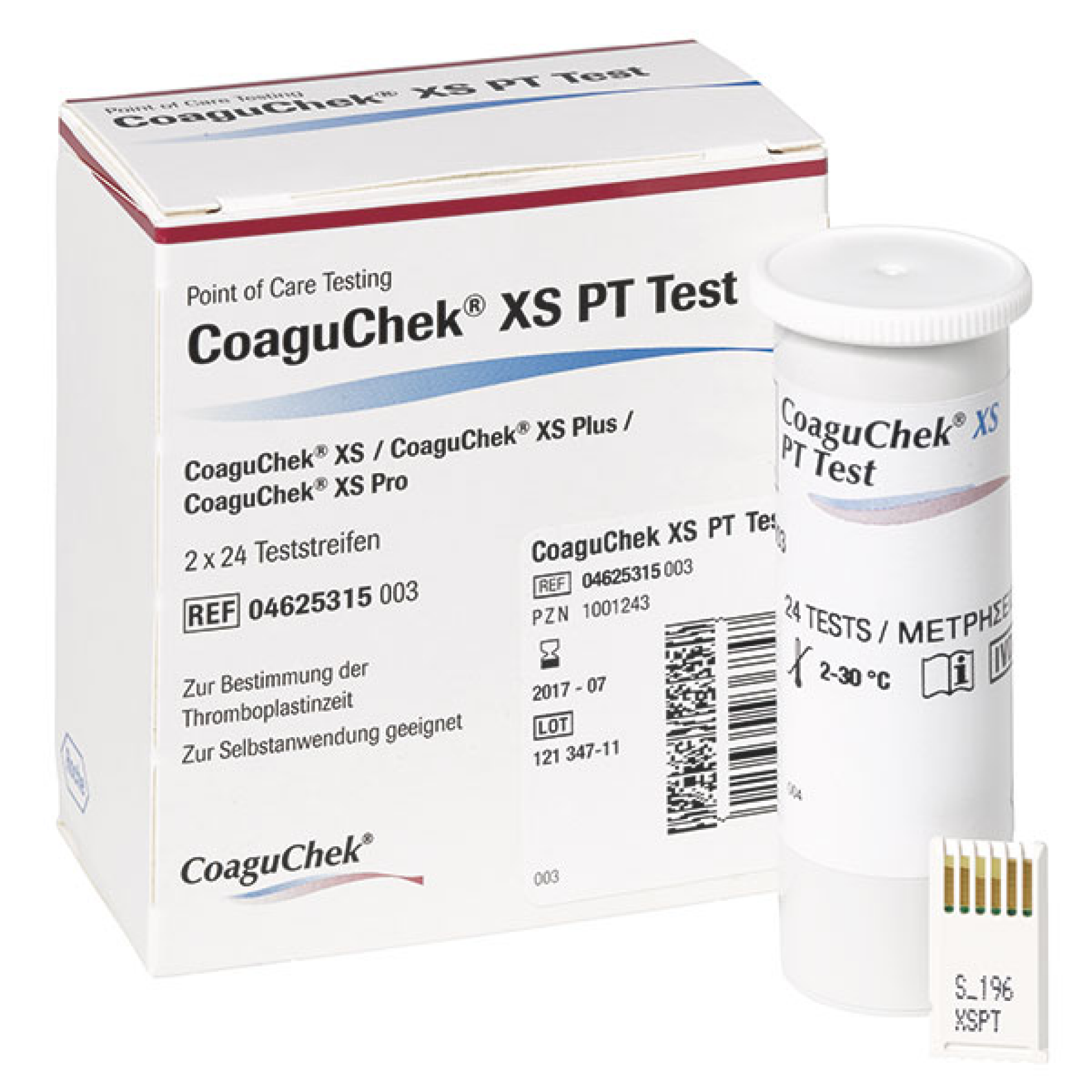 CoaguChek XS PT Test, 2x24 Tests, 48 Tests