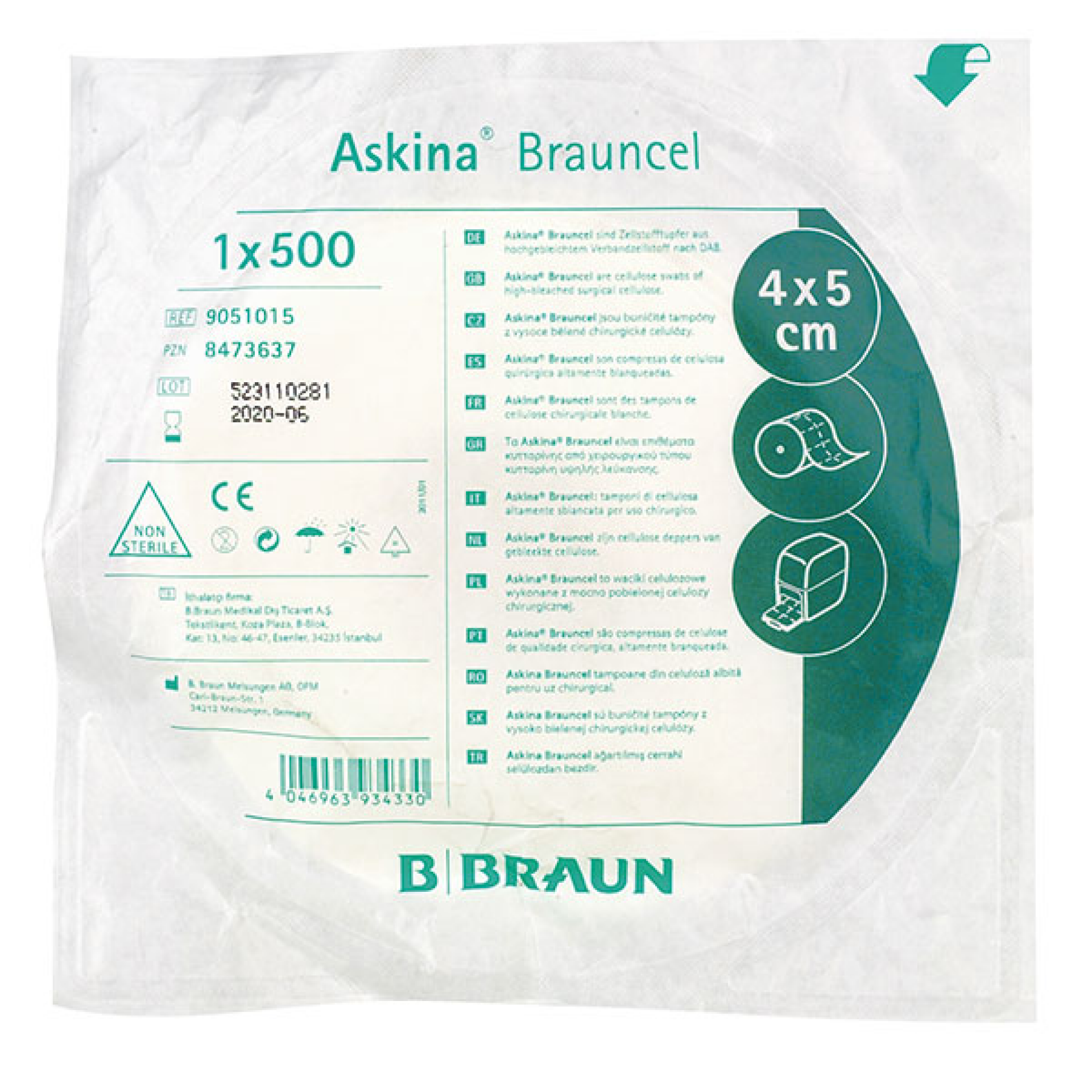 Askina Brauncel Zellstofftupfer B.Braun | H7 9051015